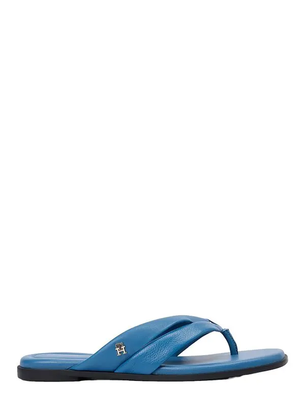 Tommy Hilfiger Leather Flip-flop Sandals - Cobalt Steel