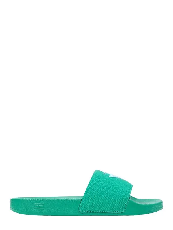 Tommy Hilfiger Embroidered Script Monogram Slides - Jade Wink