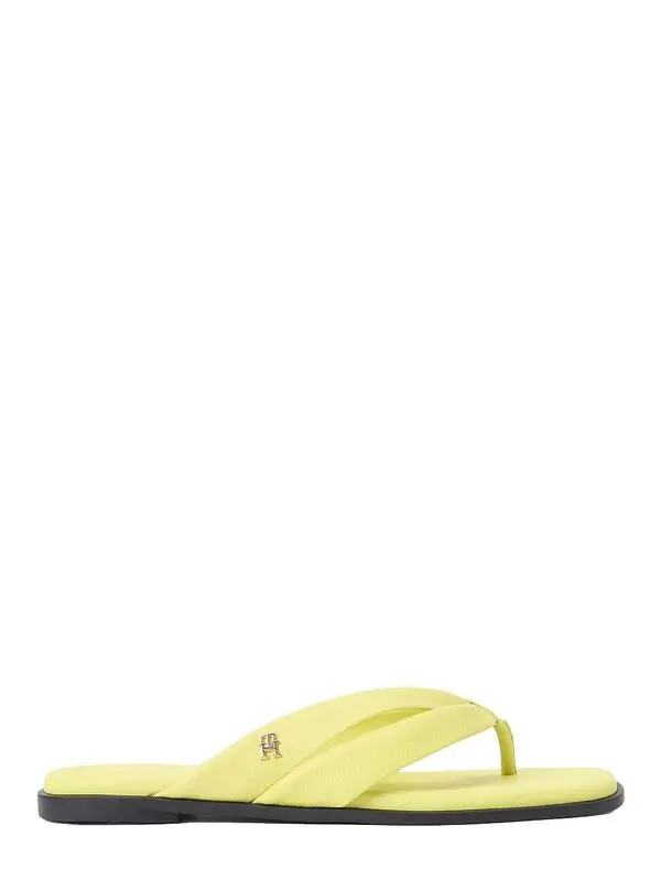 Tommy Hilfiger Nappa Leather Flip-flops - Lime Zing