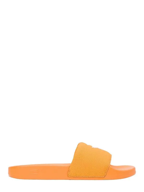 Tommy Hilfiger Embroidered Script Monogram Pool Slides - Orange Hype