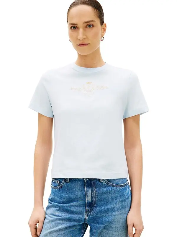 Tommy Hilfiger Embroidered Logo T-shirt - Keepsake Blue