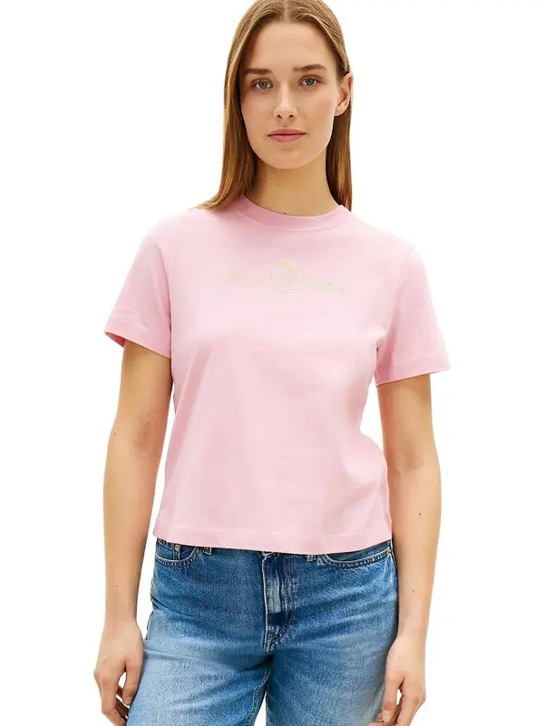 Tommy Hilfiger Club Crest Logo T-shirt - Bonita Pink