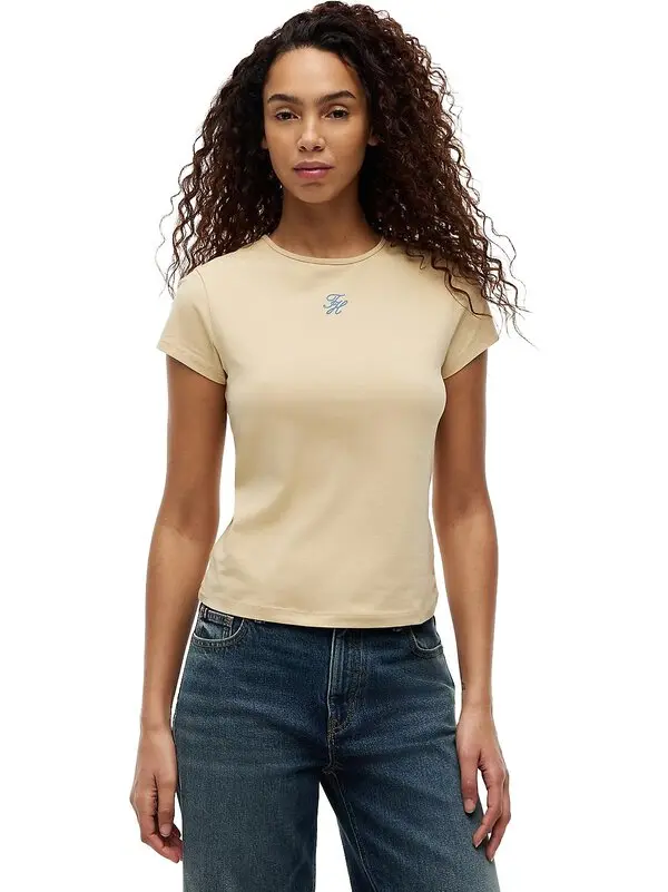 Tommy Hilfiger Slim Fit Script Monogram T-shirt - Harvest Wheat