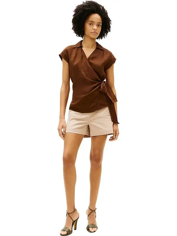 Tommy Hilfiger Gold-button Pocket Shorts - Beige