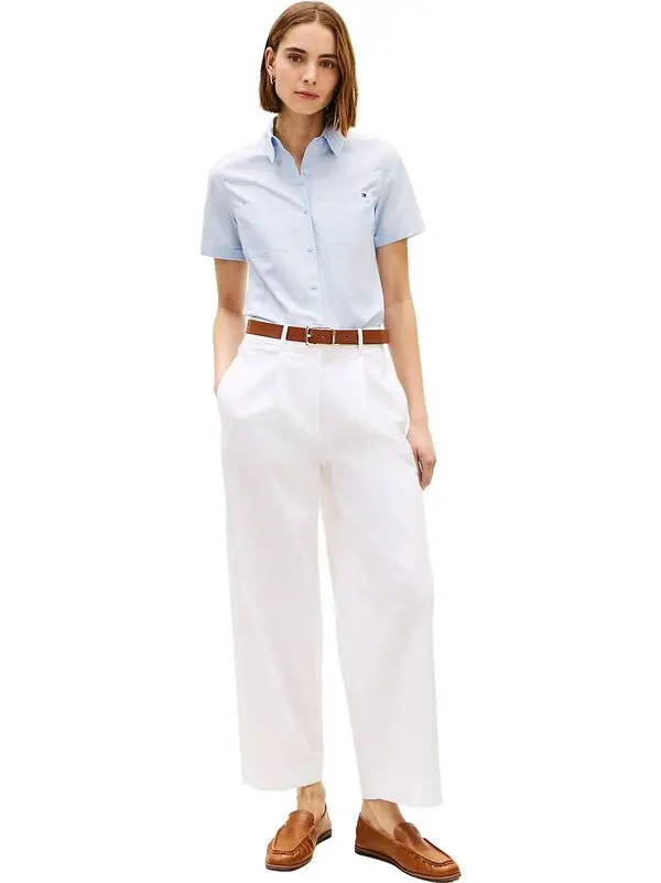 Tommy Hilfiger Pleated Twill Barrel Chinos - Optic White