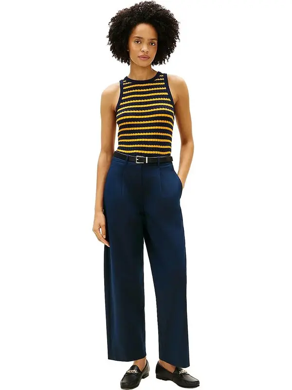 Tommy Hilfiger Pleated Twill Barrel Chino - Navy