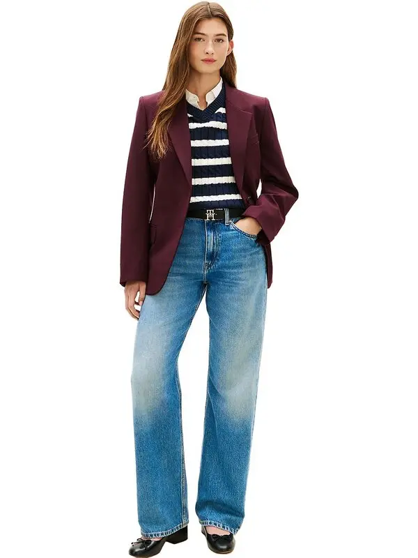 Tommy Hilfiger Mid-rise Loose Straight Jeans - Washed Denim