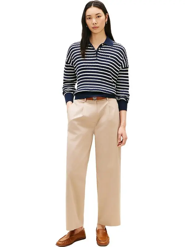 Tommy Hilfiger Pleated Twill Barrel Chino - Beige