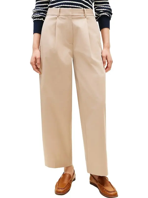 Tommy Hilfiger Pleated Twill Barrel Chino - Beige