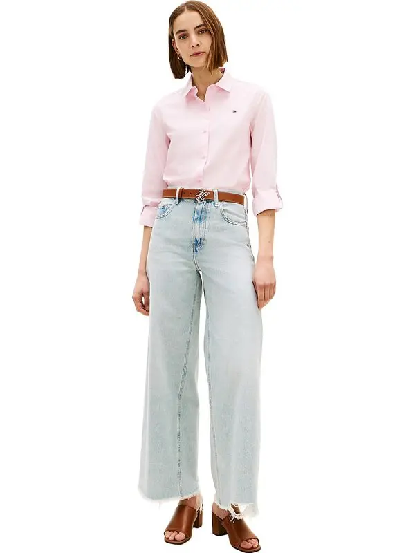 Tommy Hilfiger High-rise Wide Leg Jeans - Light Wash Denim