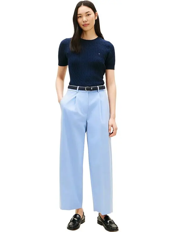 Tommy Hilfiger Pleated Twill Barrel Chinos - Cloudy Blue