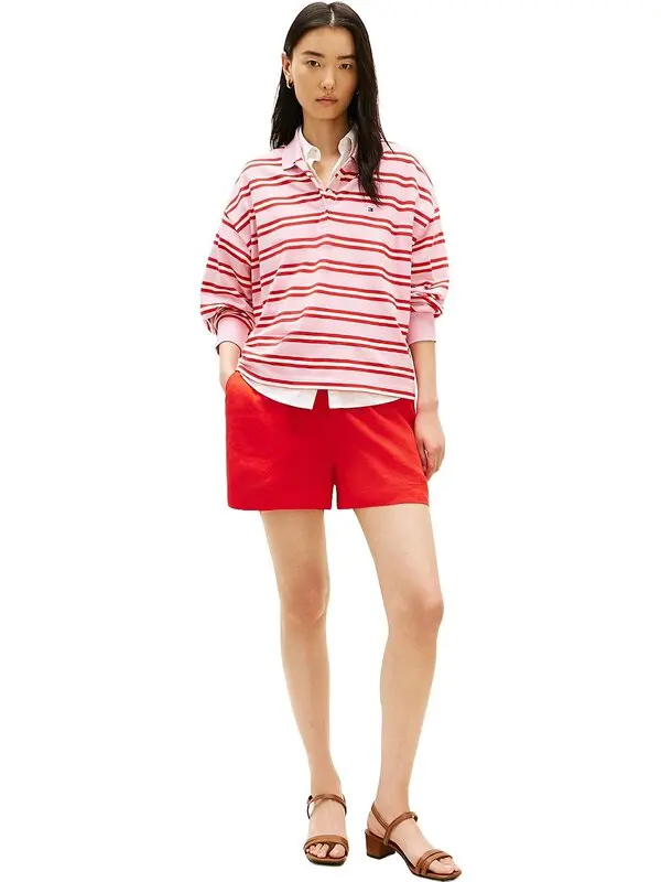 Tommy Hilfiger Linen Pull-on Shorts - Fireworks