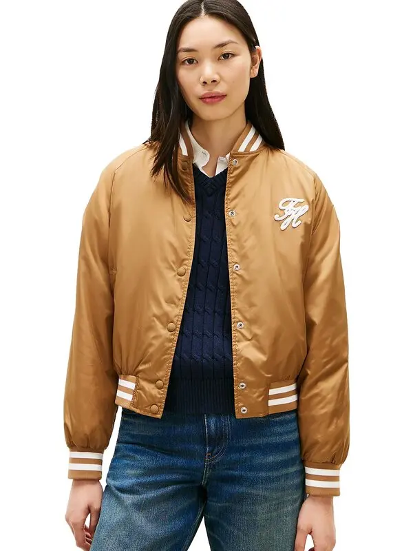 Tommy Hilfiger Varsity Bomber Jacket - Hickory