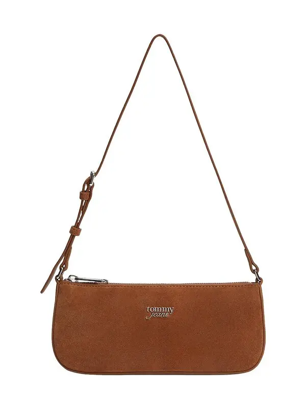 Tommy Hilfiger Suede Shoulder Bag - Dark Highland Khaki