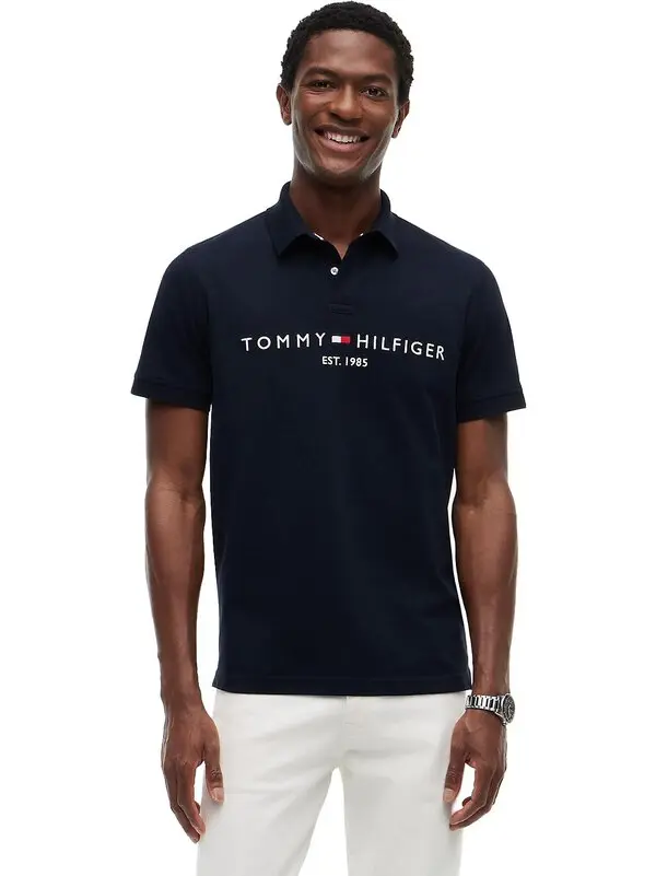 Tommy Hilfiger Embroidered Tommy Logo Polo - Navy