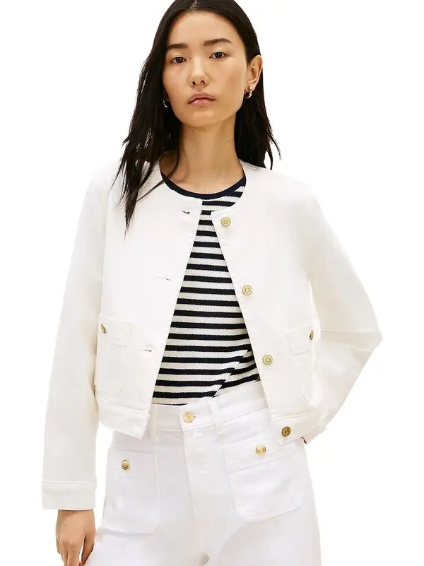 Tommy Hilfiger White Denim Jacket - Optic White