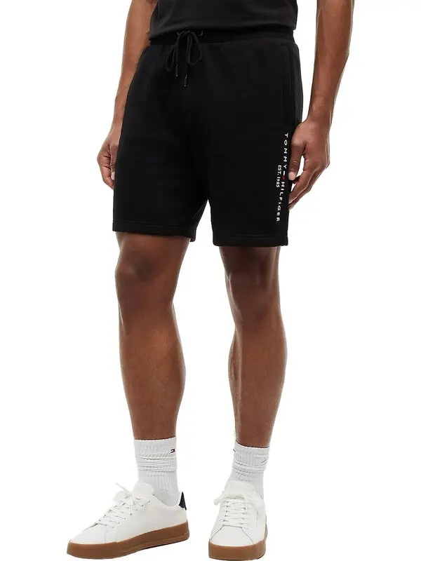 Tommy Hilfiger Embroidered Logo Sweatshorts - Black