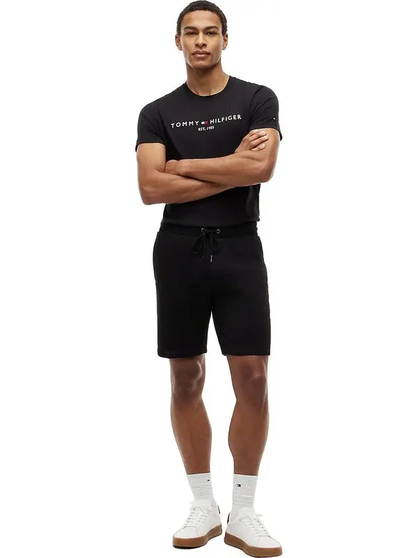 Tommy Hilfiger Embroidered Tommy Logo Sweatshort - Black