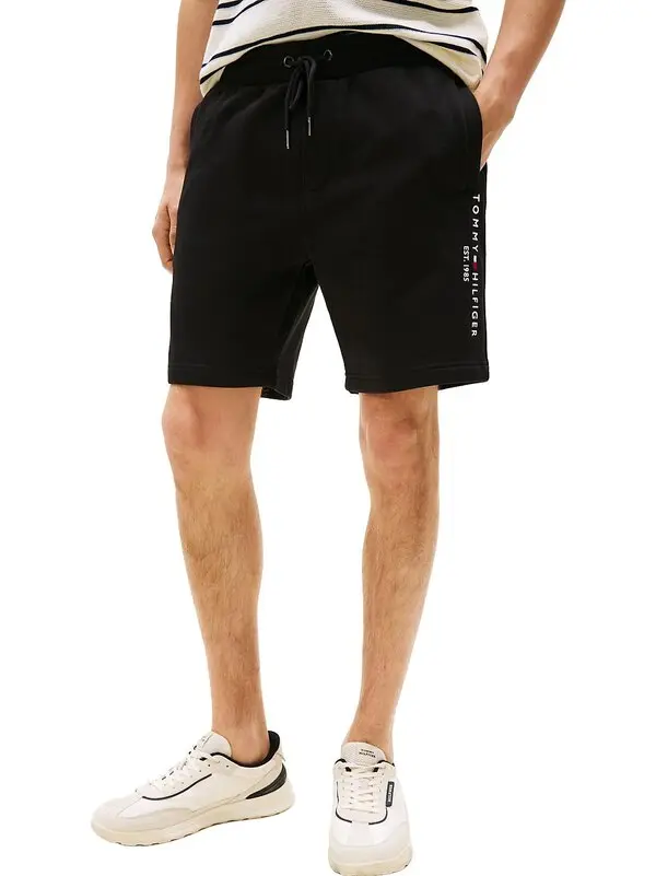 Tommy Hilfiger Embroidered Logo Sweatshorts - Black
