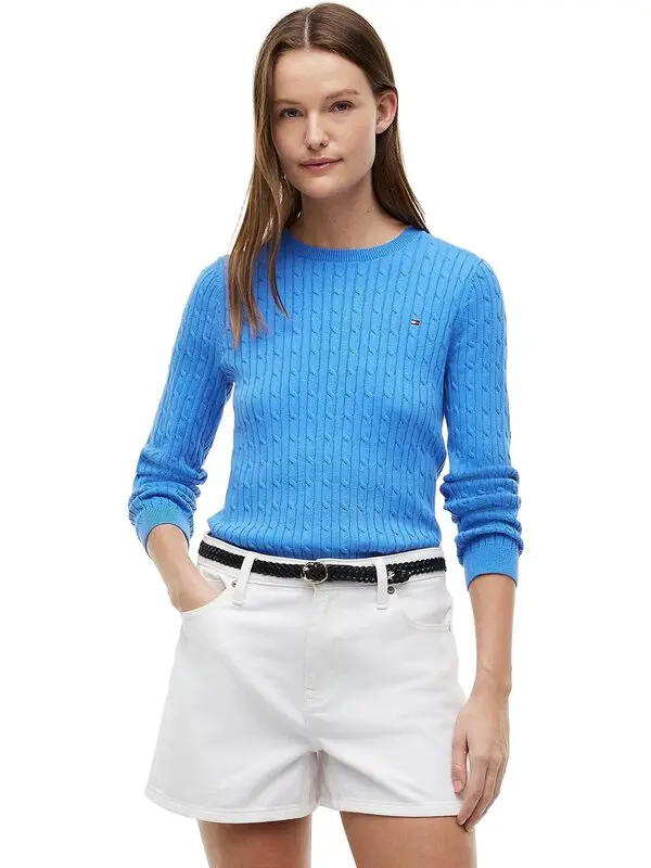 Tommy Hilfiger Cable Knit Sweater - Siren Blue