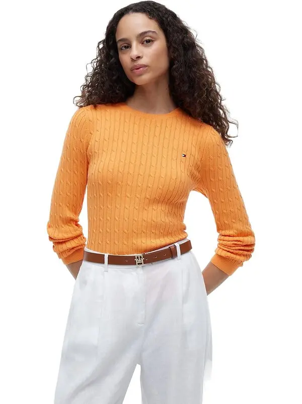 Tommy Hilfiger Cable Knit Sweater - Papaya Ray