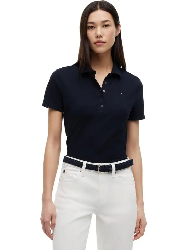 Tommy Hilfiger Classic Fit Stretch Cotton Polo Shirt - Navy
