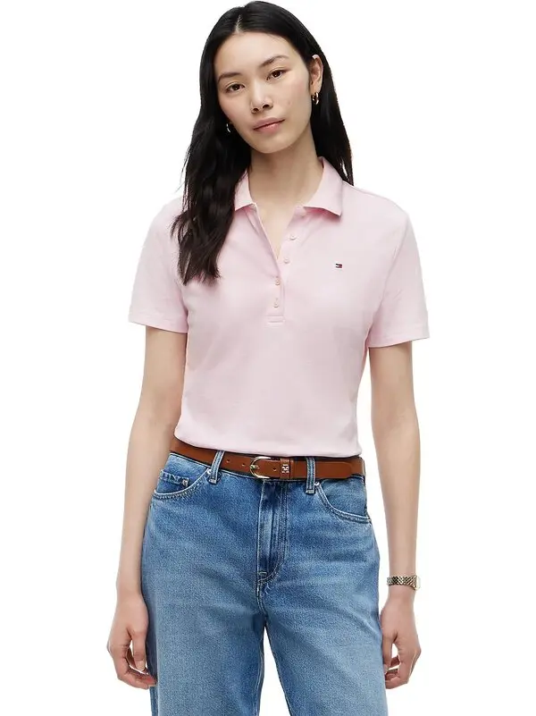 Tommy Hilfiger Stretch Cotton Polo - Cradle Pink