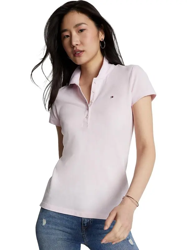 Tommy Hilfiger Slim Fit Stretch Cotton Polo - Cradle Pink
