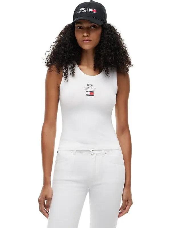 Tommy Hilfiger X Cadillac F1 Team Logo Tank Top - White