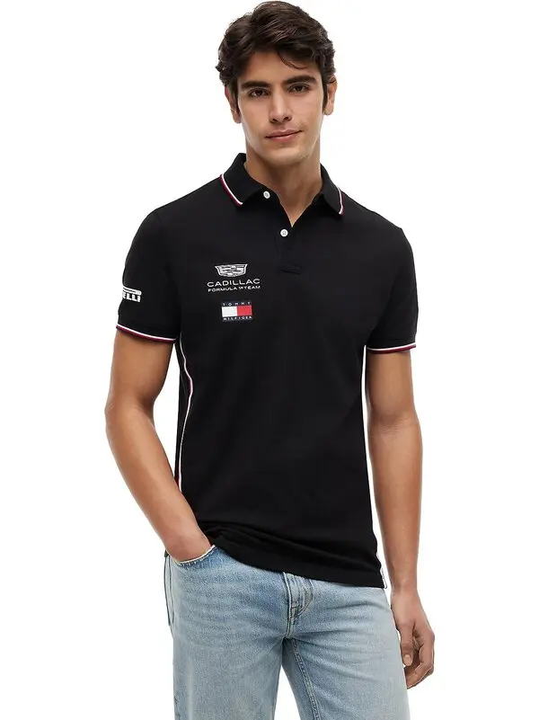 Tommy Hilfiger Tommy X Cadillac F1 Team Replica Polo - Black