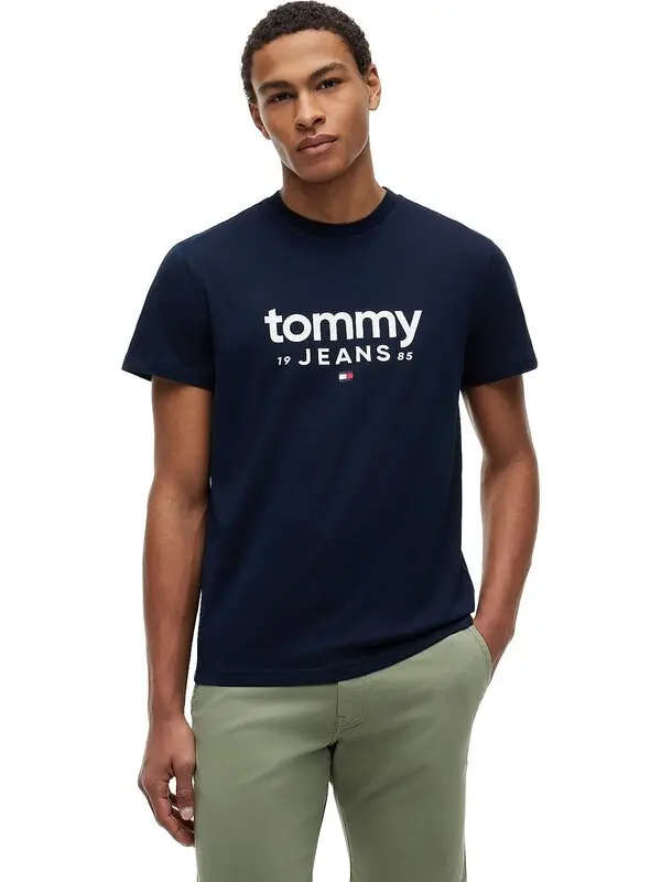 Tommy Hilfiger Logo Slim Fit T-shirt Navy - Dark Navy