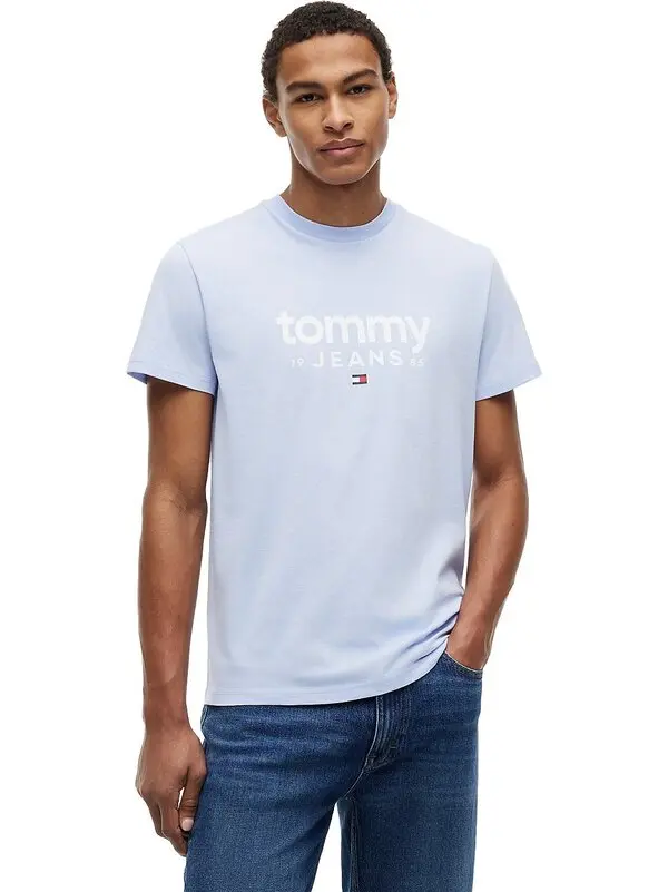 Tommy Hilfiger Logo Slim Fit T-shirt Blue - Moonlight Iris