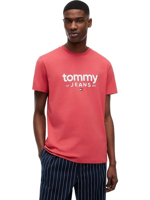 Tommy Hilfiger Logo Slim Fit T-shirt Red - Anthem Red