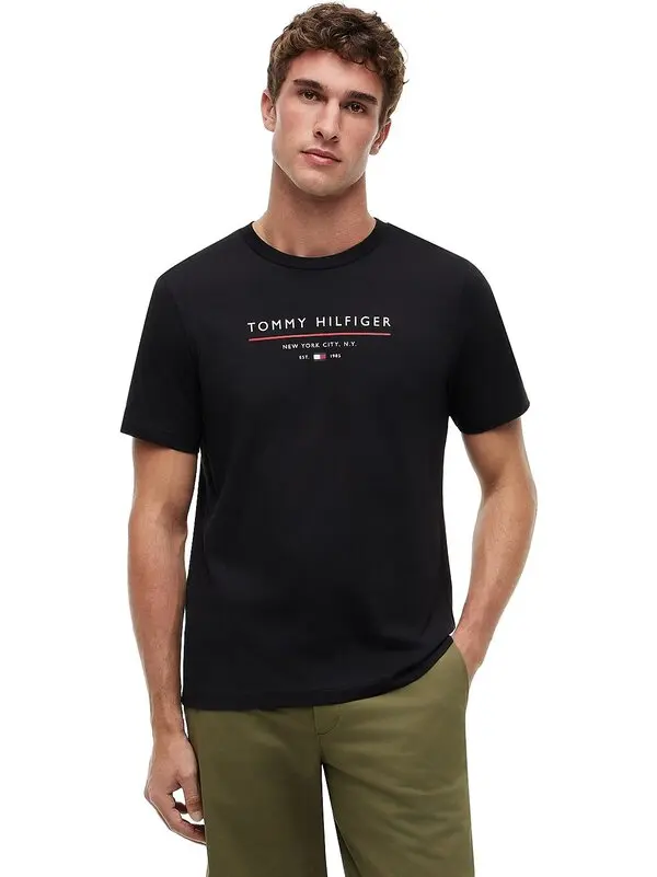 Tommy Hilfiger Hilfiger Logo T-shirt - Black