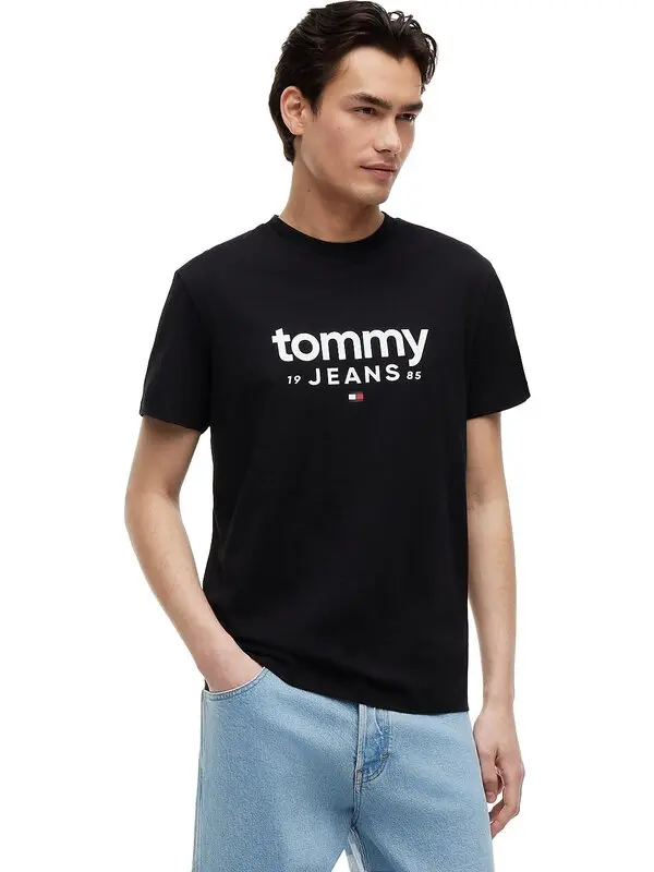 Tommy Hilfiger Logo Slim Fit T-shirt - Black