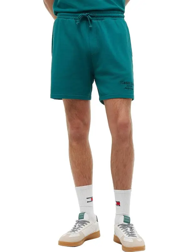 Tommy Hilfiger Garment-dyed Terry Beach Shorts - Polar Teal