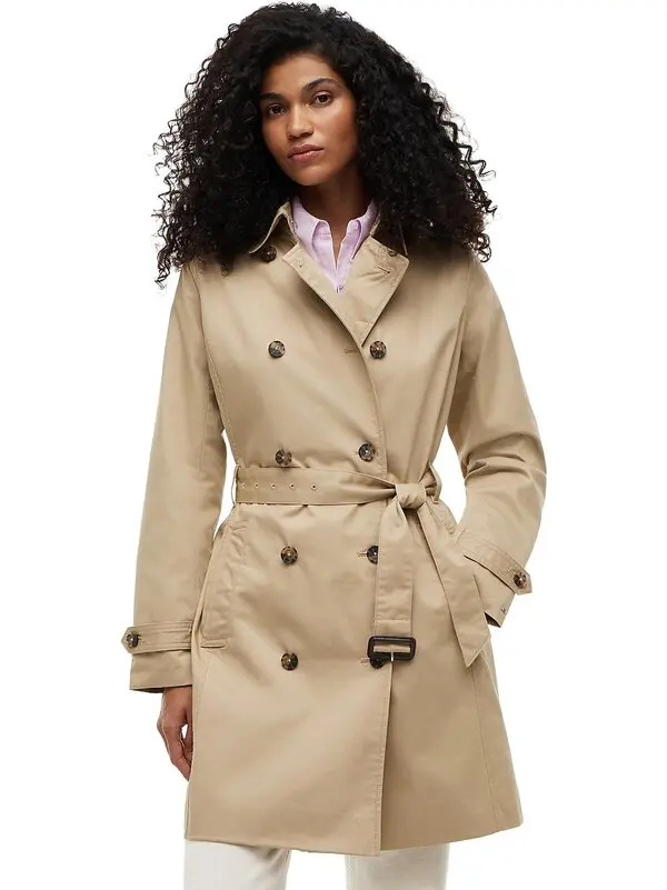 Tommy Hilfiger Double-breasted Belted Trench Coat - Travertine