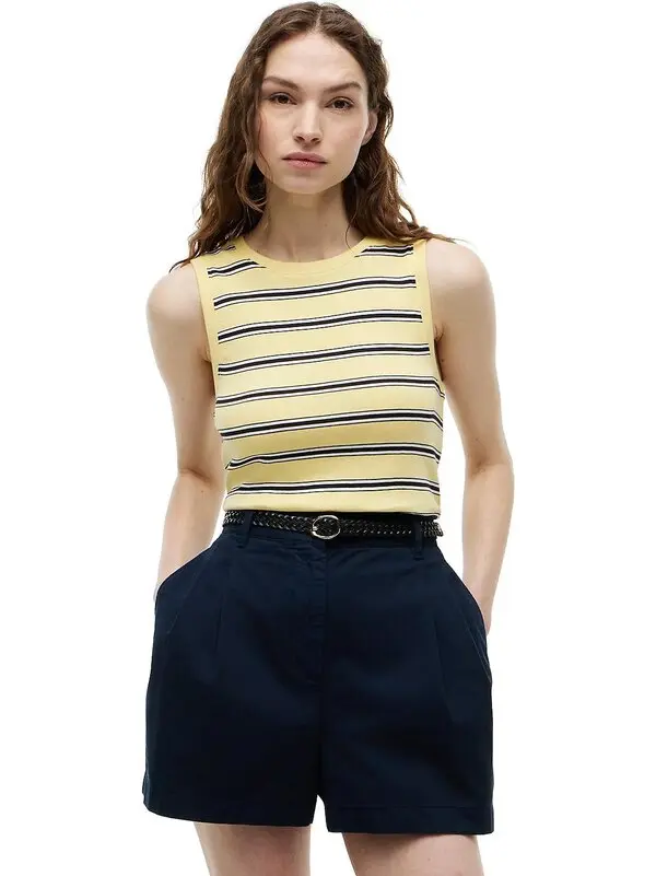 Tommy Hilfiger Striped Slim Fit Tank Top - Multicolor Stripe Citronella