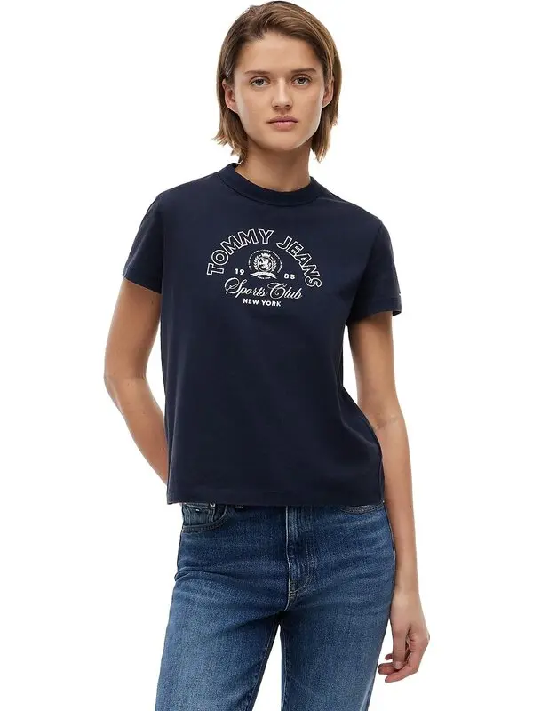 Tommy Hilfiger Sports Club Logo T-shirt - Dark Night Navy