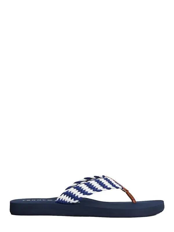Tommy Hilfiger Vineyard Weave Flip Flops - Blue