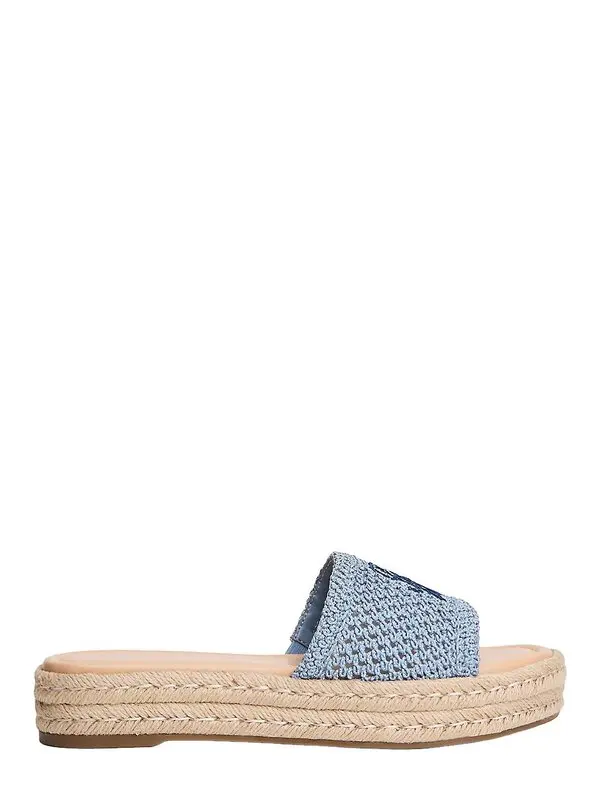 Tommy Hilfiger Script Monogram Espadrille Sandal - Medium Blue