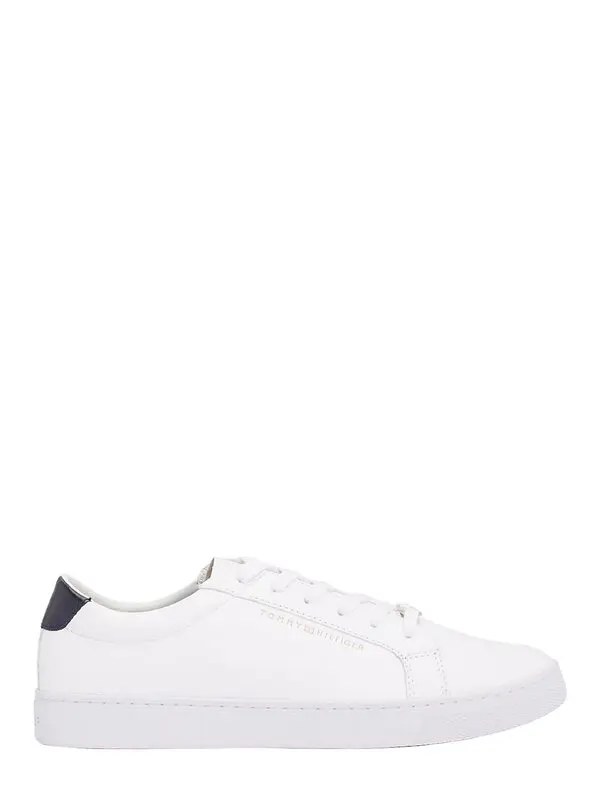 Tommy Hilfiger Leather Lace-up Sneakers - White