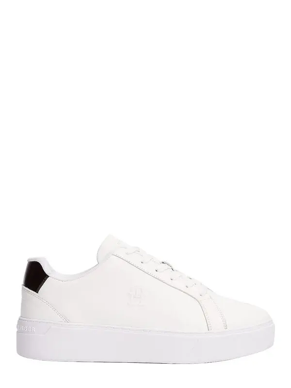 Tommy Hilfiger Monogram Platform Court Sneaker - White