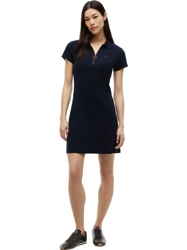 Tommy Hilfiger Zip Polo Dress - Navy Blue