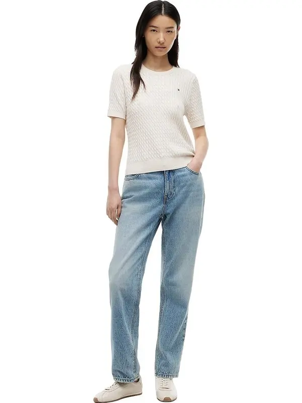 Tommy Hilfiger High-rise Classic Straight Jean - Medium Light Wash