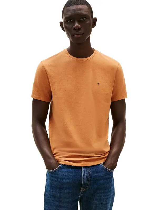 Tommy Hilfiger Slim Fit T-shirt Brown - Spice Brown Heather