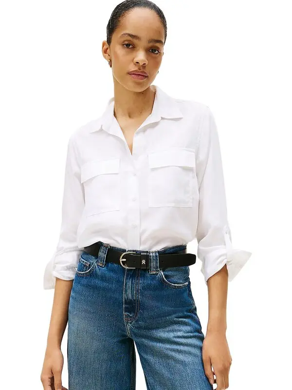 Tommy Hilfiger Lightweight Utility Shirt - Optic White