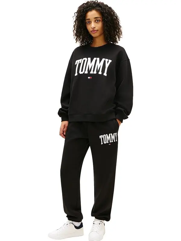 Tommy Hilfiger Varsity Logo Sweatpants - Black