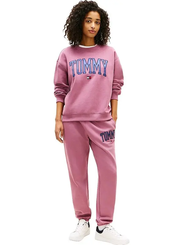 Tommy Hilfiger Varsity Logo Sweatpant - Misty Plum
