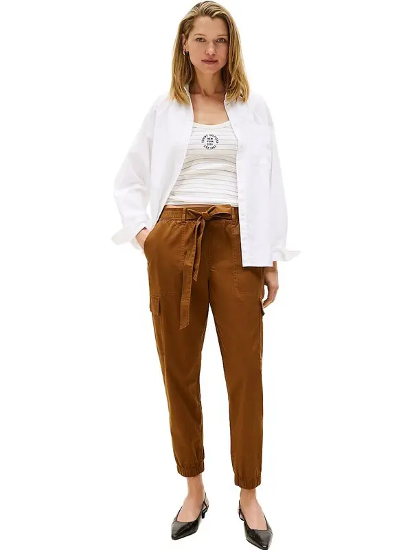 Tommy Hilfiger Belted Cargo Joggers - Highland Khaki